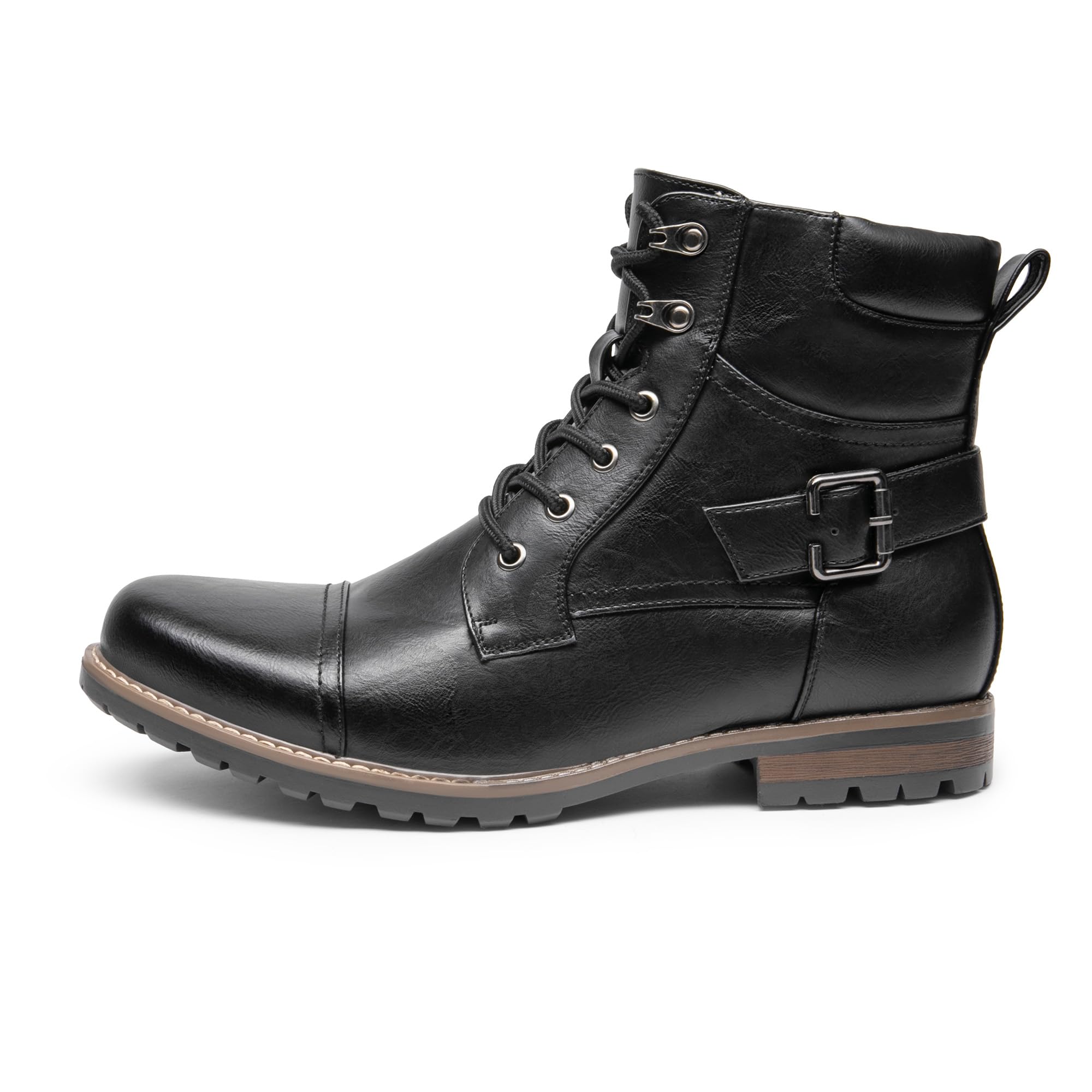 Bruno Marc Men's Motorcycle Combat Boots Casual Zipper Biker Boot, Black, Size 14 M US, Philly-3