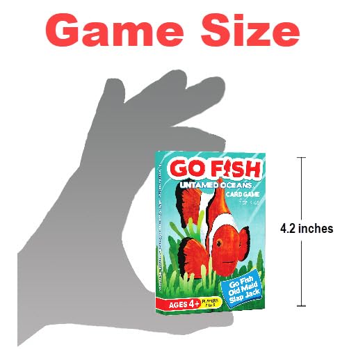 GO Fish Untamed Oceans, a Go Fish Card Game for Kids 4-8 and Up – Play Old Maid and Slap Jack with Same Deck – Easy to Learn – Fun for Families, Game Night and Classroom – Great Gift Idea