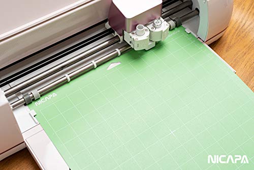 Nicapa Light Grip Cutting Mat for Cricut Maker 3/Maker/Explore 3/Air 2/Air/One (12x12 inch,2 Mats) Light Adhesive Sticky Blue Quilting Replacement Cut Mats