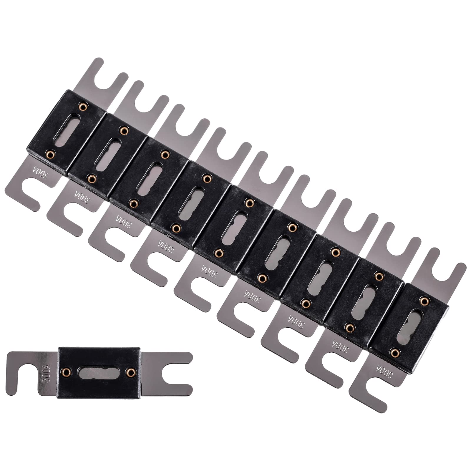Skar Audio 300 Amp Nickel Plated Anl Fuses (10 Pack) - SK300A-ANL-10PK