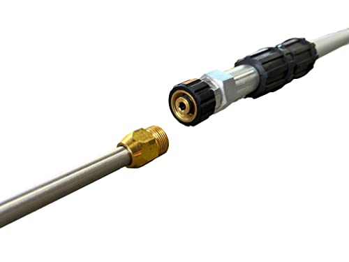 AR Annovi Reverberi, ARTEL-18C Pressure Washer Telescoping Lance & Connection Accessories. 4000 Max PSI, 7 Max GPM, 18 Foot Extension, Metal Lance, Aluminum Base, Quick Connect Attachments