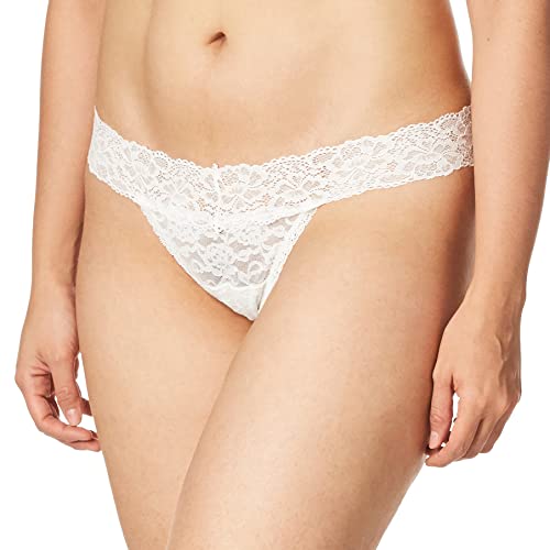 Maidenform womens Comfort Devotion Lace Thong Panties, White, Medium US