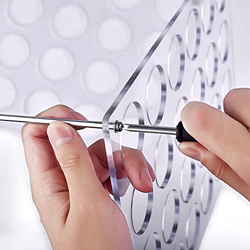 DROLE 4 Sets 24 Holes Vinyl Roll Storage Rack Vinyl Roll Holders for Craft Room Organizers and Storage 1.96" Holes Total 96 Holes