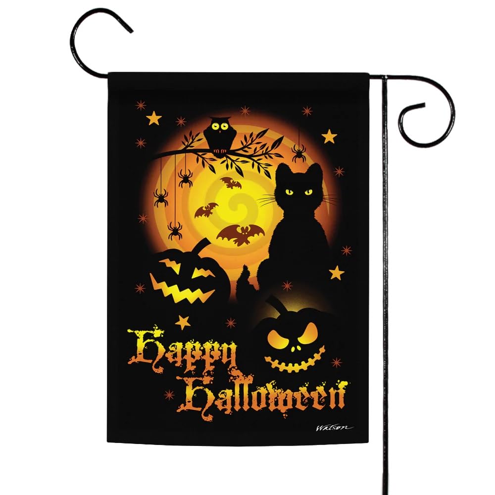 Toland Home Garden 1110561 Scary Halloween Halloween Flag 12x18 Inch Double Sided for Outdoor Fall House Yard Decoration