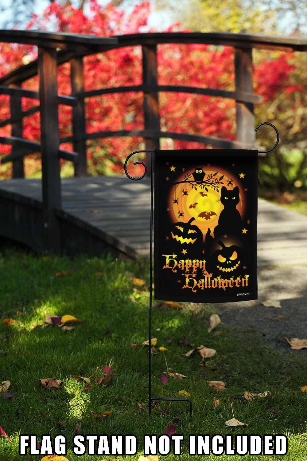 Toland Home Garden 1110561 Scary Halloween Halloween Flag 12x18 Inch Double Sided for Outdoor Fall House Yard Decoration