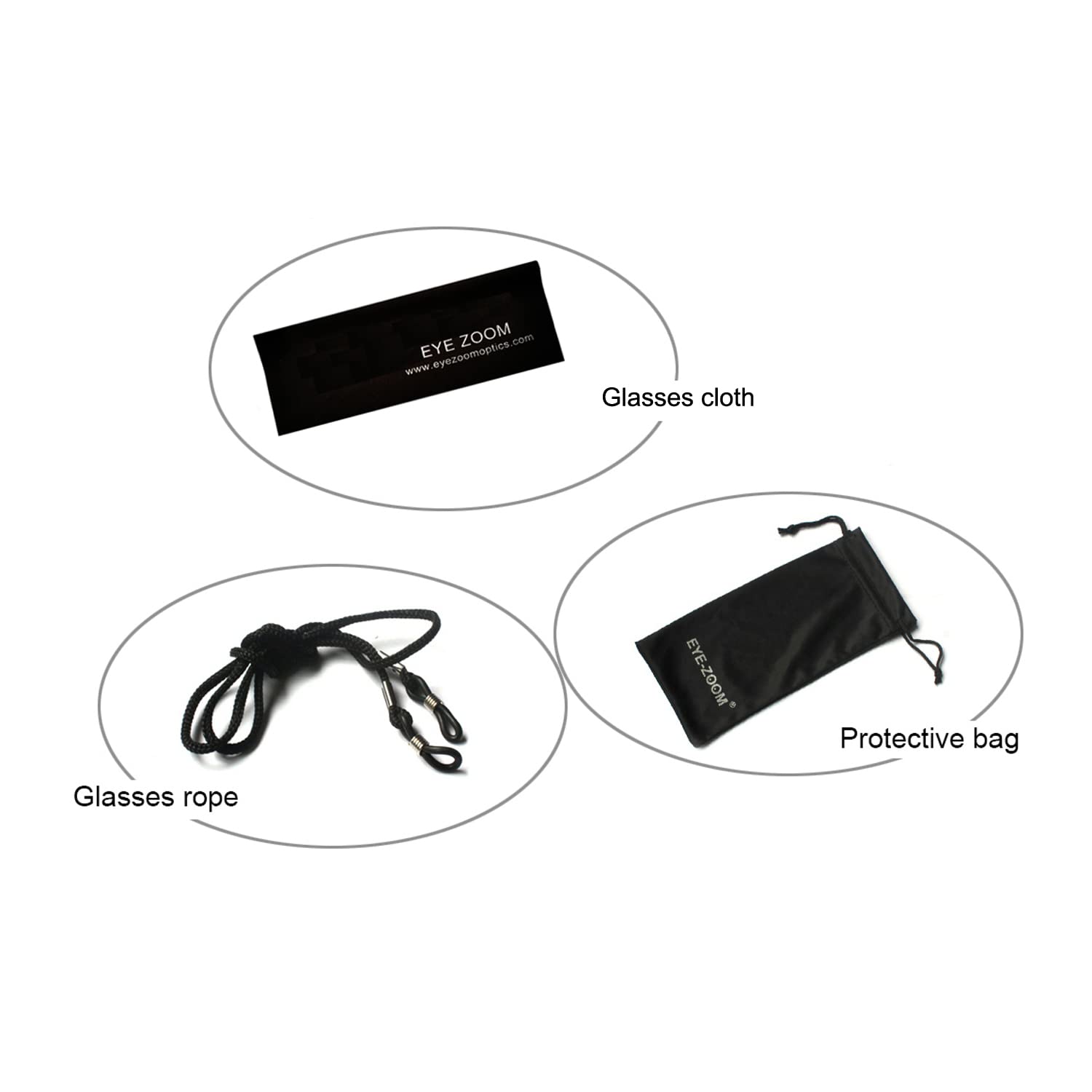 EYE ZOOM 3 Pack Metal Frame Round Reading Glasses with Spring Hinge (Black, Silver and Gunmetal, +2.00 Strength)