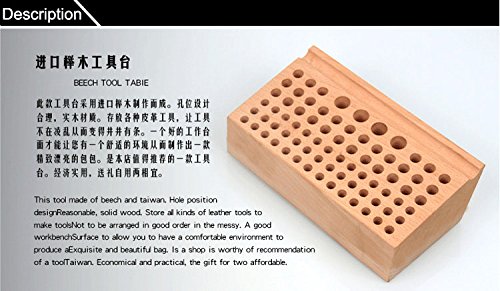 Leather Craft Wooden Stand Holder Holding Organizer for 76 Holes Leather Punch Tool