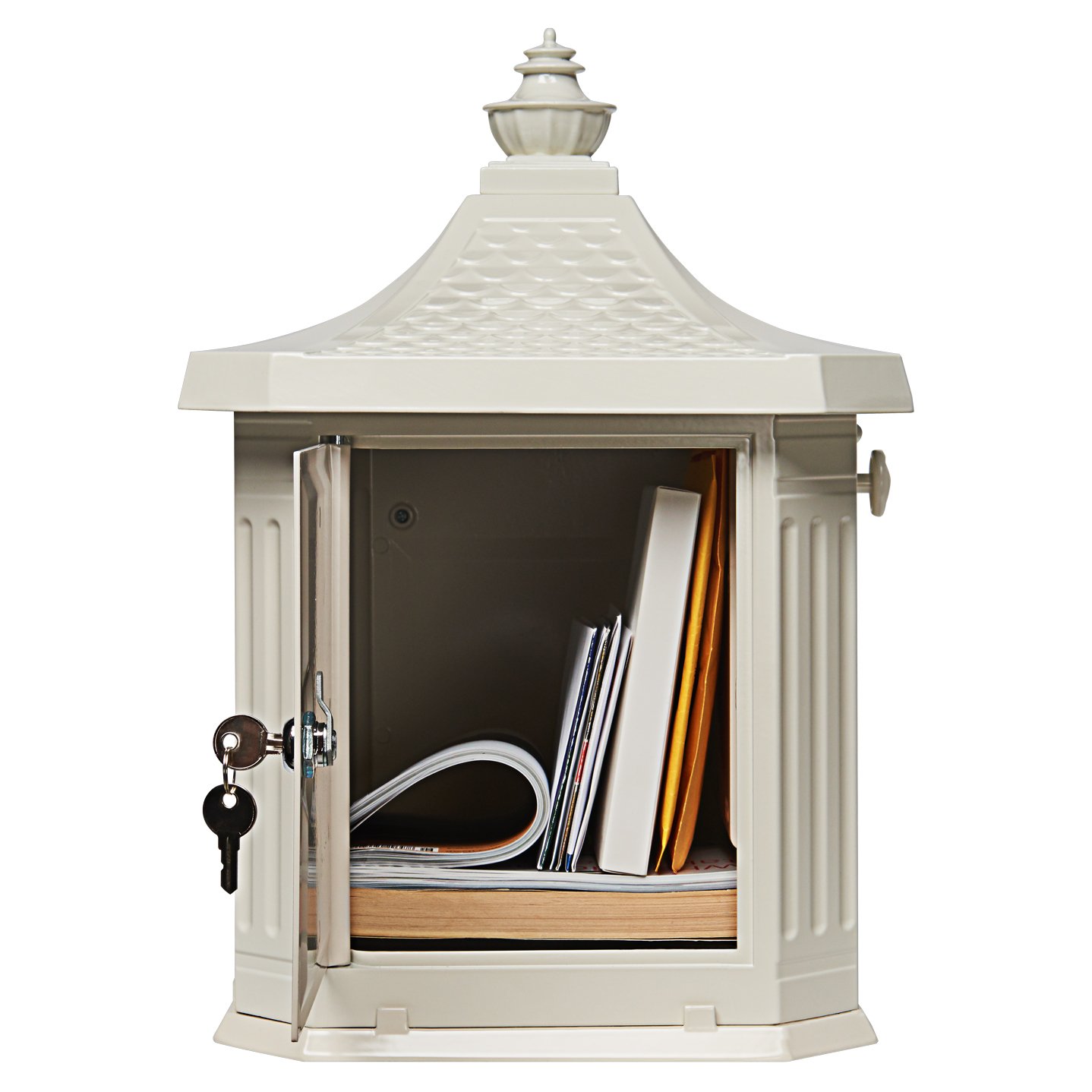 Gibraltar Mailboxes Hamilton Large Capacity Cast Aluminum White, Post-Mount Mailbox, HM200W00