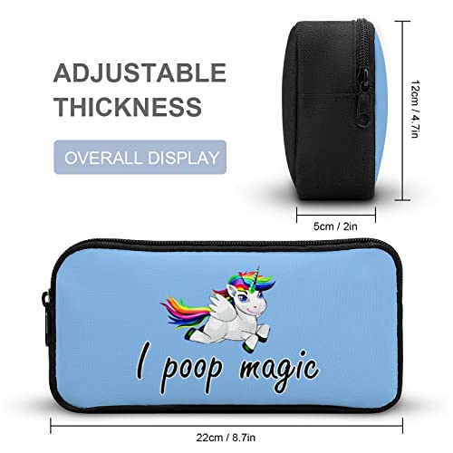 Unicorn I Poop Magic Pencil Case Pencil Pouch Coin Pouch Cosmetic Bag Office Stationery Organizer