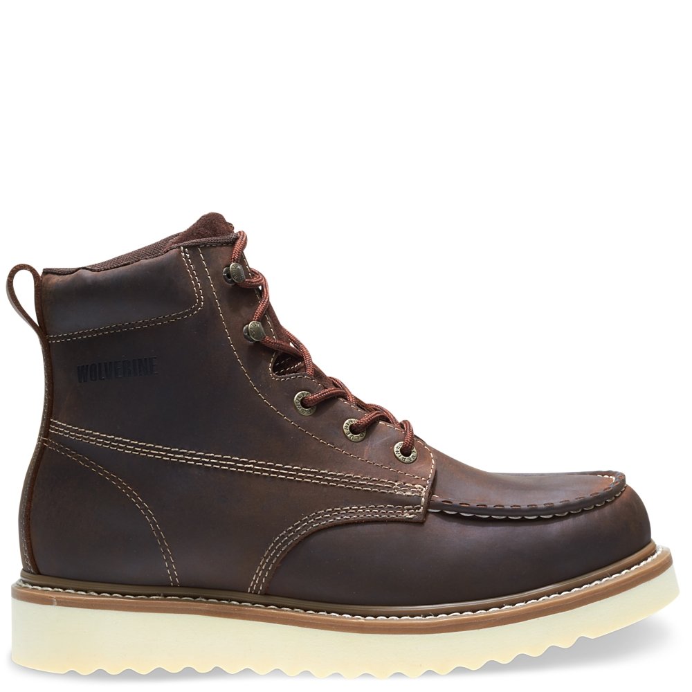 Wolverine mens Loader 6" Wedge Boot, Brown, 12 US