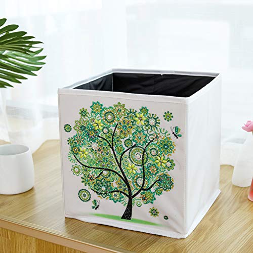 Storage Cubes with Diamond Painting, Organizer Container Folding Storage Box 5D DIY Diamond Painting Kits Art Craft for Desktop Toys Sundries Pantry Closet, Toys, Bedroom Organizer
