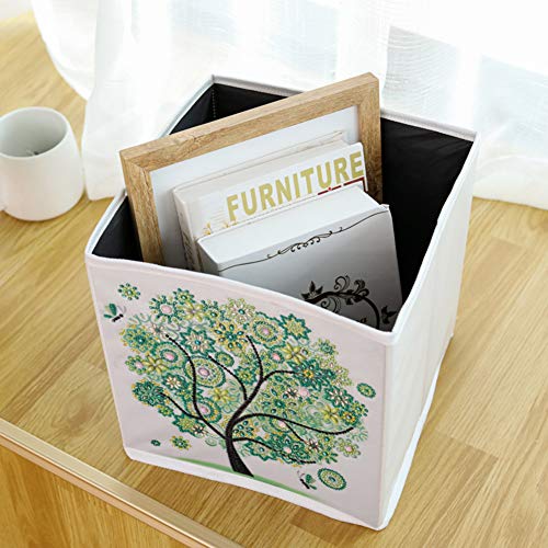 Storage Cubes with Diamond Painting, Organizer Container Folding Storage Box 5D DIY Diamond Painting Kits Art Craft for Desktop Toys Sundries Pantry Closet, Toys, Bedroom Organizer