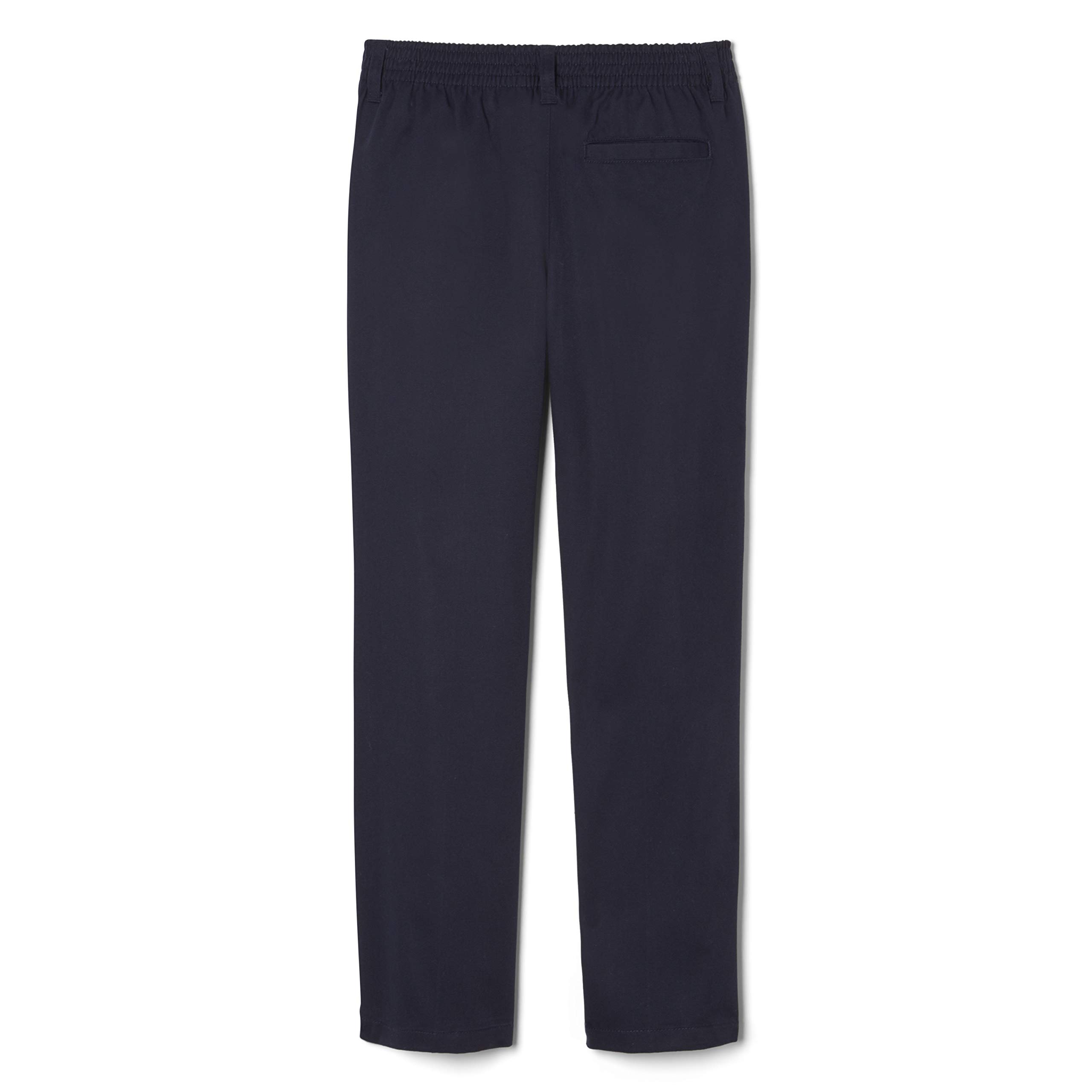 French Toast Boys' Big Pull-on Relaxed Fit School Uniform Pant (Standard & Husky), Navy, 8