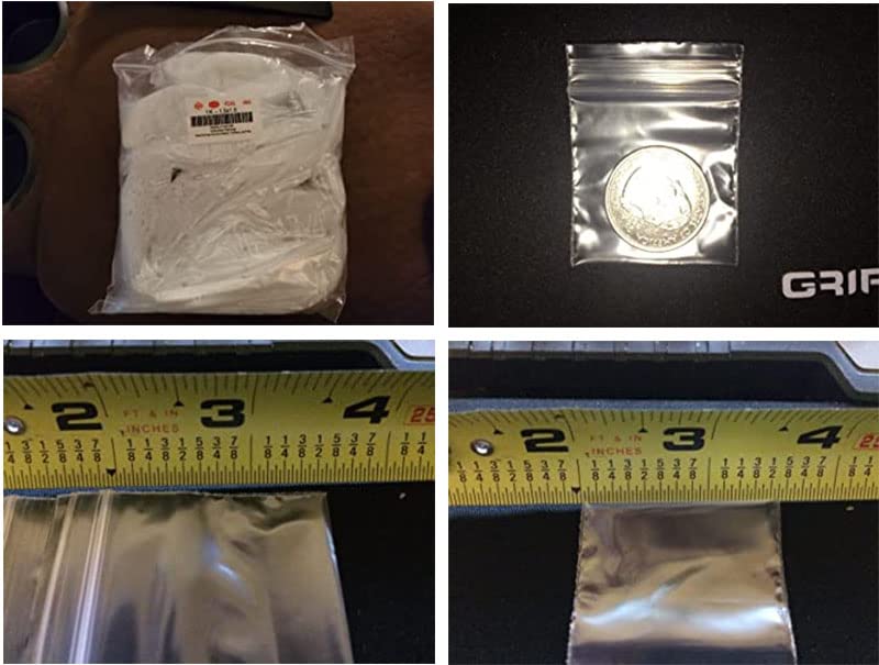 iMBAPrice Clear Reclosable Poly Bags(1.5" x 1.5" Inch) Case of 2000 Bags