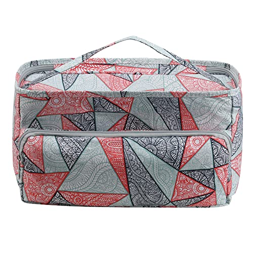 HEXILIN Empty Knitting Yarn Storage Case Carrying Knitting Needles Crochet Hooks Sewing Accessories Bag (Blue, One Size)