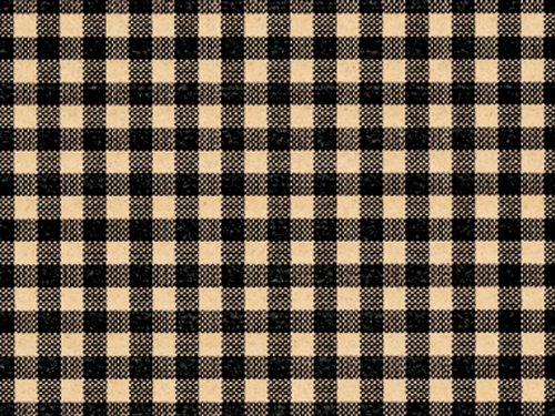 Rustic Pearl Collection Printed Tissue Paper for Gift Wrapping with Design (Tan and Black Gingham), 24 Large Sheets (20x30)