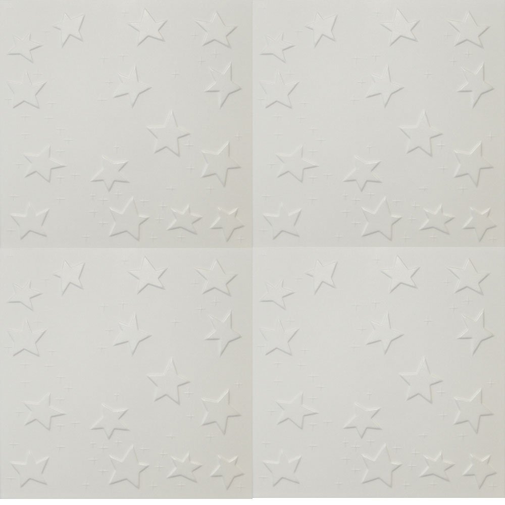 Euro-Deco Ceilings, Inc. Decorative Styrofoam Glue Up Ceiling Tile R66W 20 x 20 Tin Look White