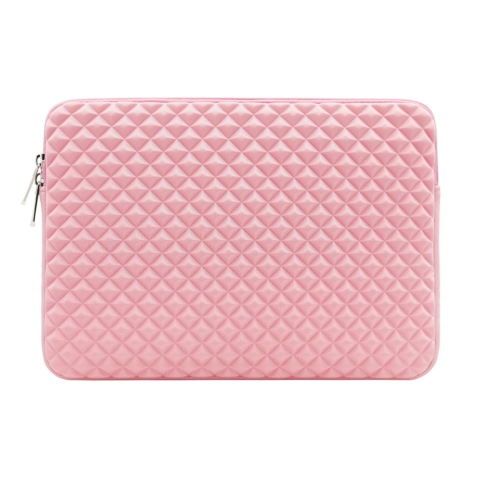 RAINYEAR 11 Inch Laptop Sleeve Diamond Foam Shock Resistant Neoprene Case Fluffy Lining Cover Carrying Bag Compatible with 11.6'' MacBook Air Surface for 11" Chromebook Computer Tablet Notebook (Pink)
