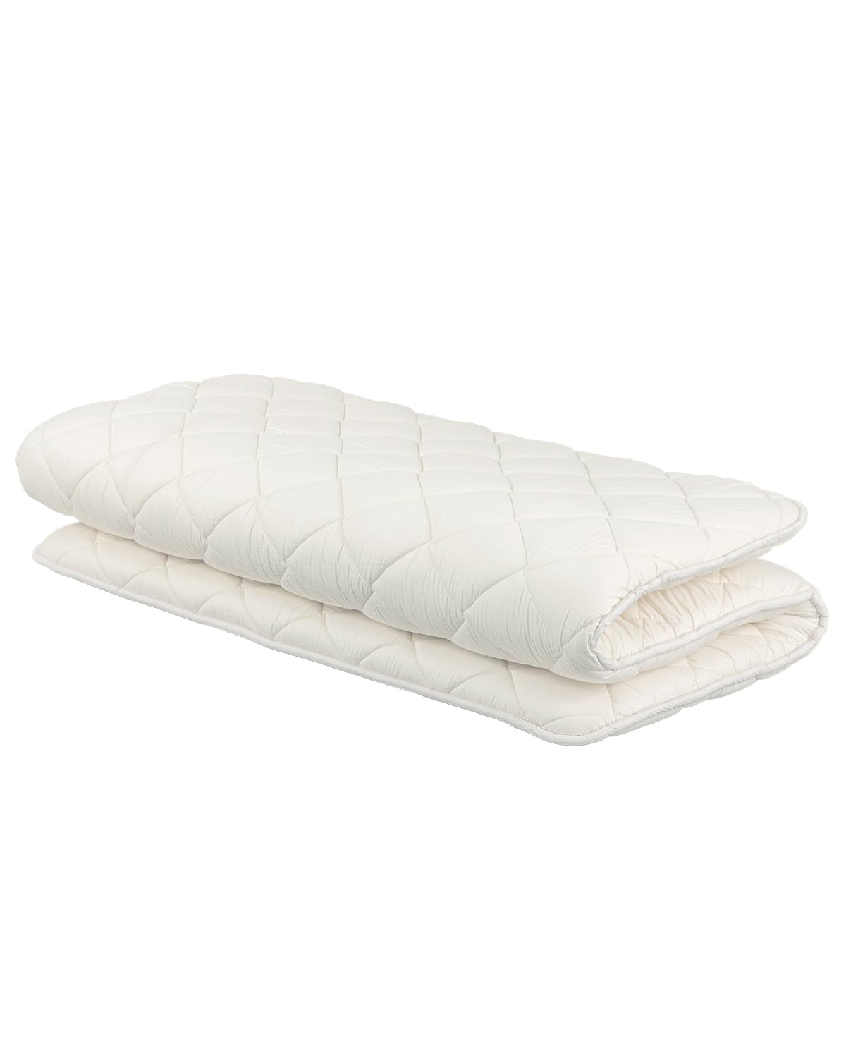 FULI Japanese Futon Mattress, Japanese Floor Mattress, Floor Bed, Tatami Foldable Bed, Roll Up Sleeping Pad, Shikibuton, Made in Japan (White, Full XL)