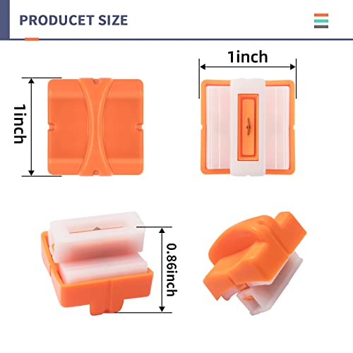 ZEQUAN Paper Cutter Blades, Paper Trimmers Replacement Blades with Safe Hiding Blade Design, Orange 1 x 1 x 0.86 in