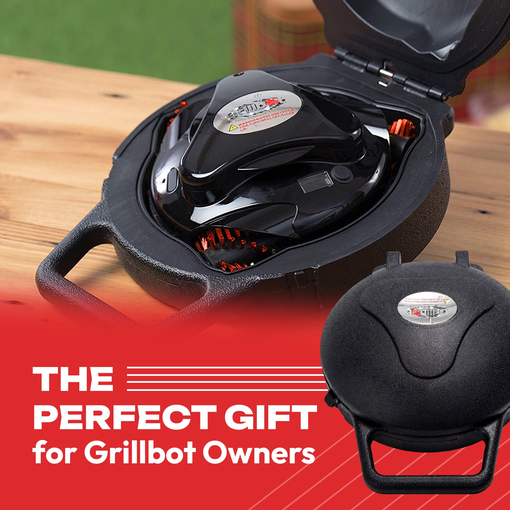 Grillbot Carry Case for Grillbot Automatic Grill Cleaning Robot β Weatherproof, Portable Protective Case with Handle & Locking Tabs