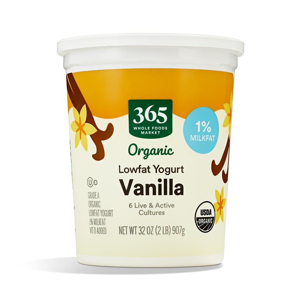 365 by Whole Foods Market, Yogurt Vanilla Low Fat Organic, 32 Ounce