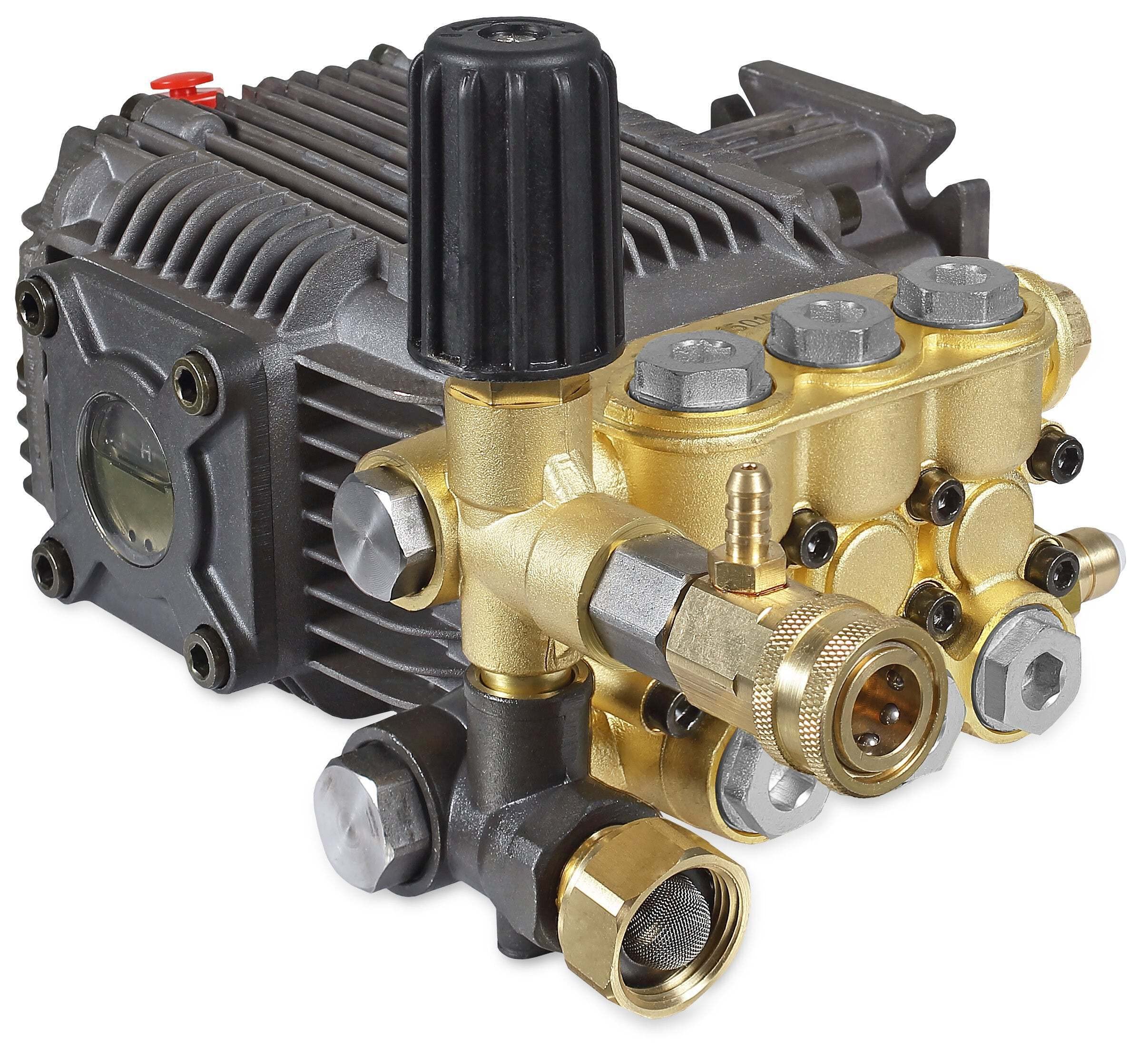Pressure Washer Pump, Triplex, 3.1GPM@3000 PSI, 3400 RPM, 3/4" Horizontal Shaft with Unloader