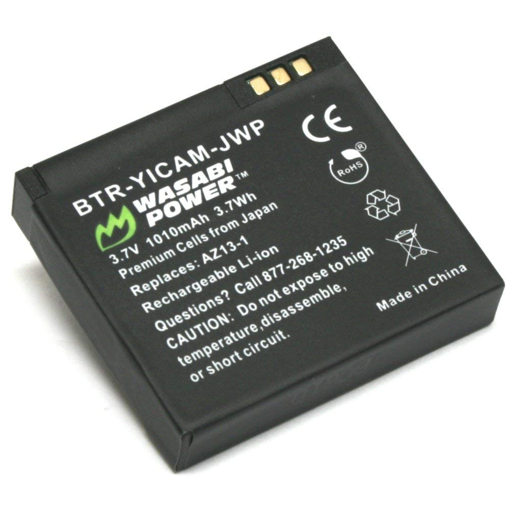Wasabi Power Battery (2-Pack) and Dual USB Charger for YI Action Camera (International Edition) from Xiaomi, Xiaoyi