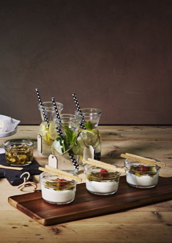 Luigi Bormioli Lock-Eat 17 oz Juice Jar (Set Of 6) : Innovative Glass Lid, Easy to Close, Easy to Open, Dishwasher Safe, Microwave Safe, Canning Safe, Freezer Safe, Stackable Jars