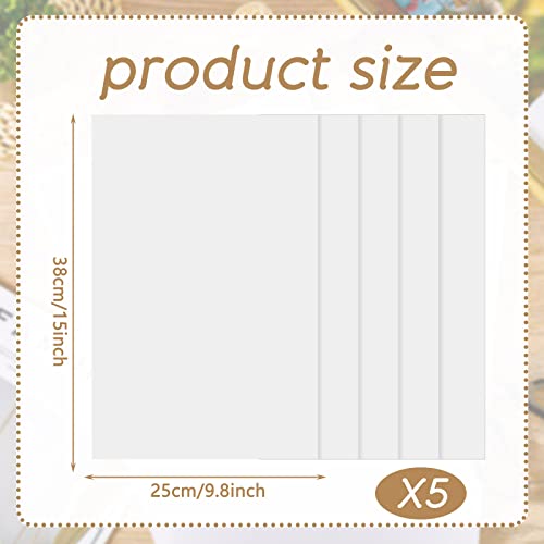 5 Pieces Mounting Board No Acid Sticky Board for Cross Stitch Self Adhesive Cross Stitch Supplies for Framing Picture Embroidery Needlework Craft (15 x 9.8 Inch)