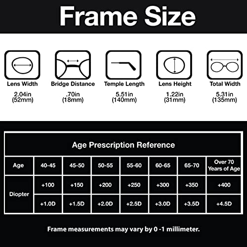 GAMMA RAY OPTICS Reading Glasses 3X Stainless Flex 3.00 Readers