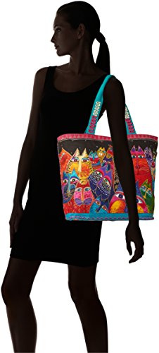 Laurel Burch (LB5230) Shoulder Tote Zipper Top 19, 1/2-Inch by 6, 3/4-Inch by 15-Inch, Fantasticats