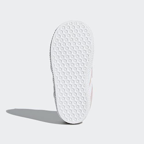 adidas Originals Unisex-Baby Gazelle Running Shoe, Icey Pink/White/White, 7Toddler