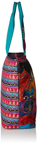 Laurel Burch (LB5230) Shoulder Tote Zipper Top 19, 1/2-Inch by 6, 3/4-Inch by 15-Inch, Fantasticats