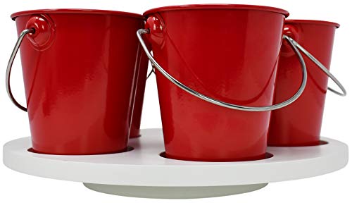 Craft Storage Turntable by Modern Retro - The Lazy Susan Art Craft Organizer Storage Bins - Organizers & Storage Containers for Crafts, Scissors, Kids Crayon Organizer Caddy! (Vivid Pink)