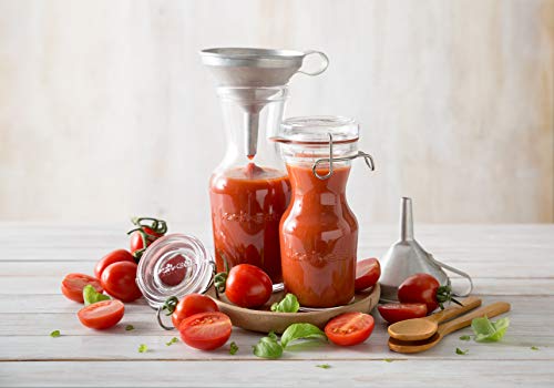 Luigi Bormioli Lock-Eat 17 oz Juice Jar (Set Of 6) : Innovative Glass Lid, Easy to Close, Easy to Open, Dishwasher Safe, Microwave Safe, Canning Safe, Freezer Safe, Stackable Jars
