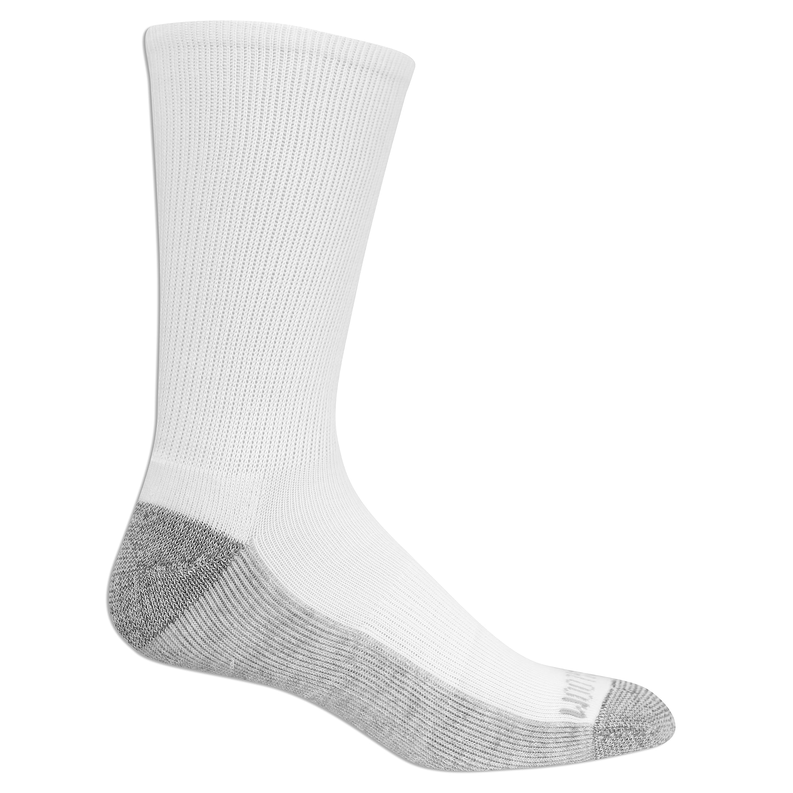 Fruit of the Loom Men's Essential 6 Pack Casual Crew Socks | Arch Support | Black & White, White, Shoe Size: 6-12