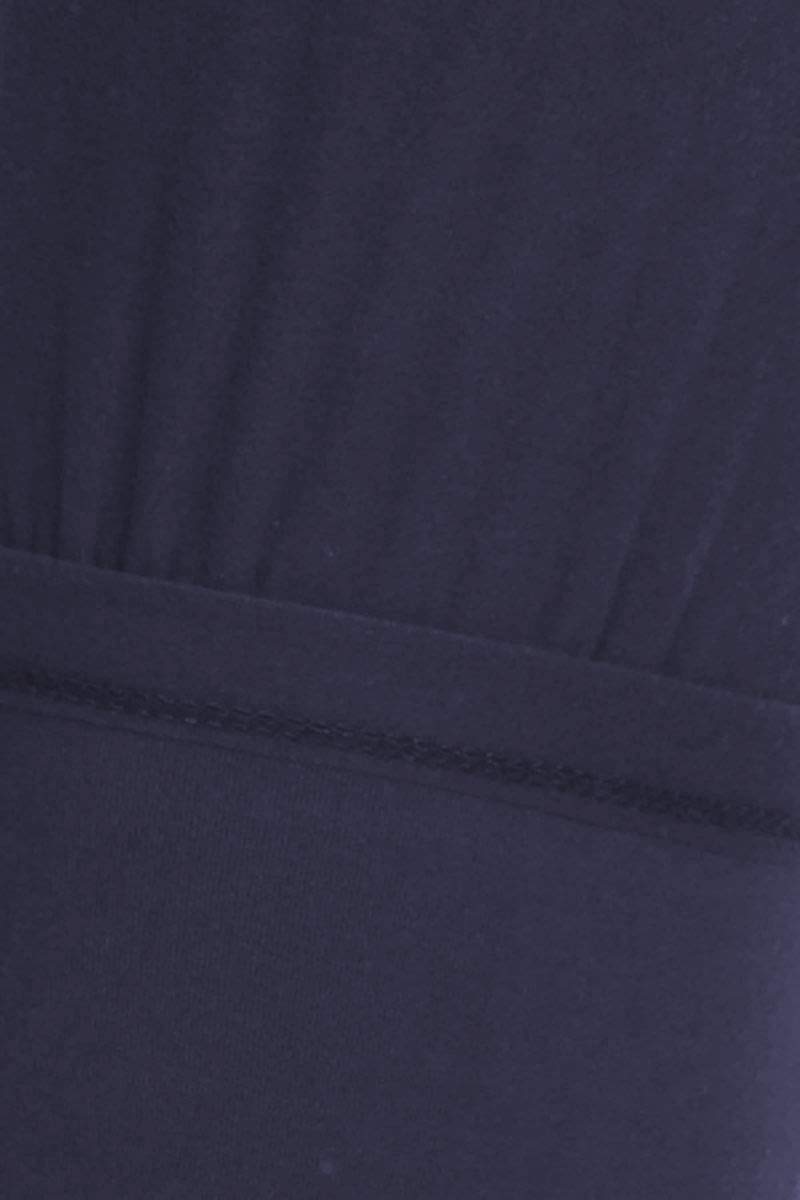Leggings Depot Womens 1" Waistband High Waisted Solid Leggings Pants (Full Length, Navy, One Size Plus)