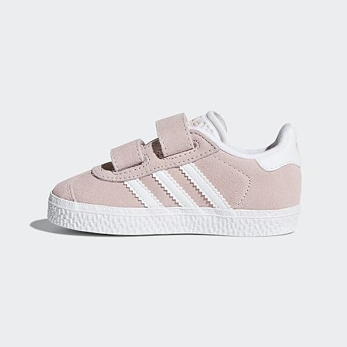 adidas Originals Unisex-Baby Gazelle Running Shoe, Icey Pink/White/White, 7Toddler