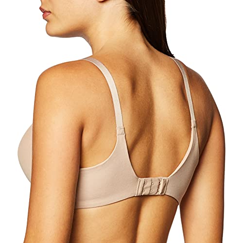 Warner's Women's Invisible Bliss Cotton Comfort Wireless Lift T-Shirt Bra RN0141A, Toasted Almond, 34B