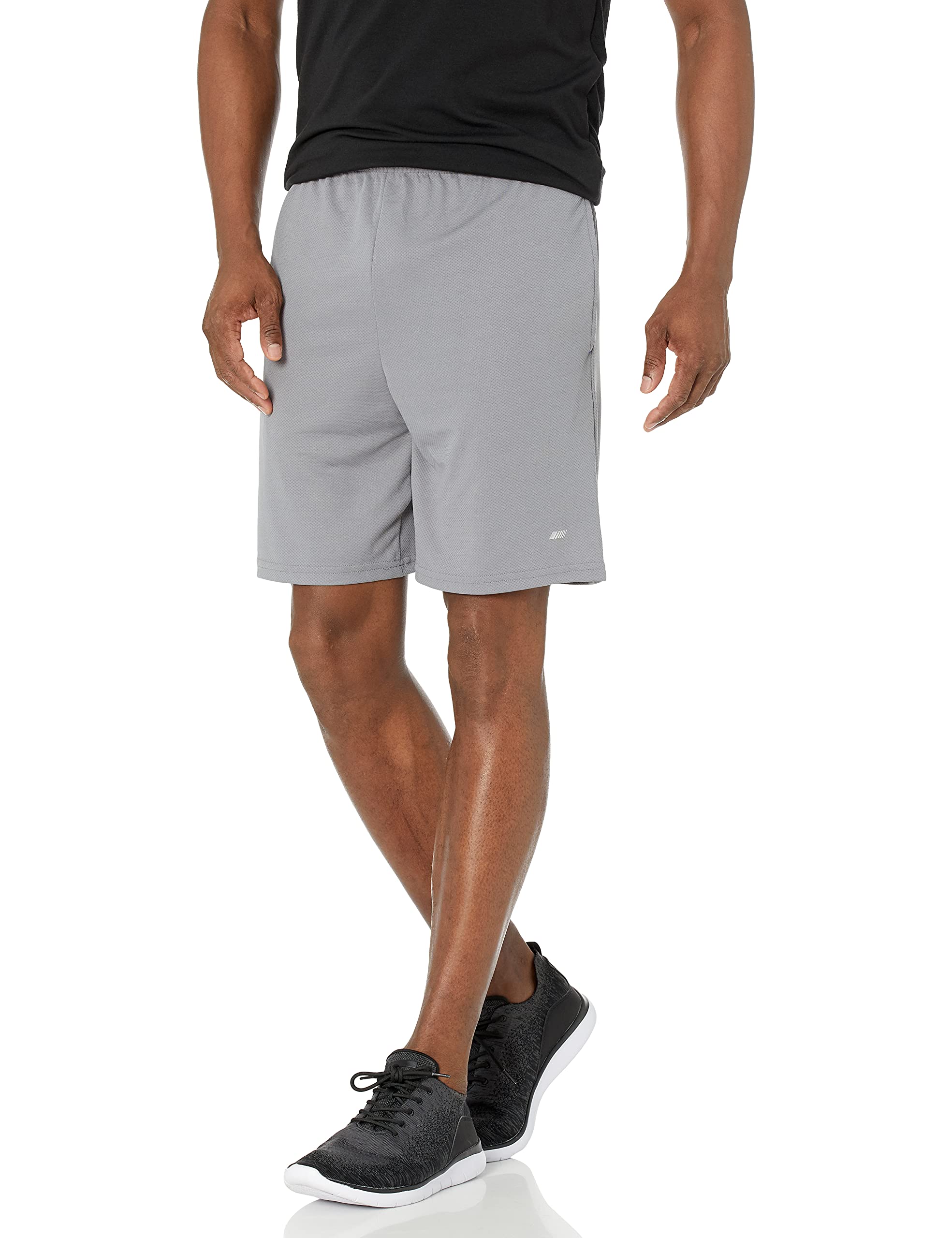 Amazon Essentials Men's Performance Tech Loose-Fit Shorts (Available in Big & Tall), Pack of 2, Grey/Navy, X-Large