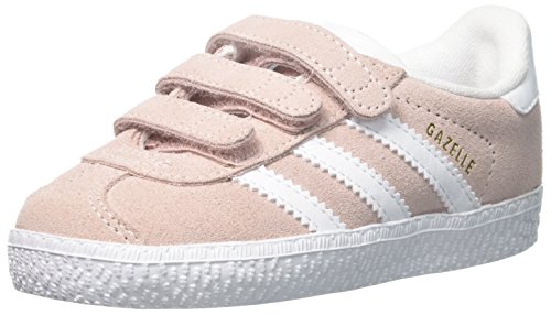 adidas Originals Unisex-Baby Gazelle Running Shoe, Icey Pink/White/White, 7Toddler