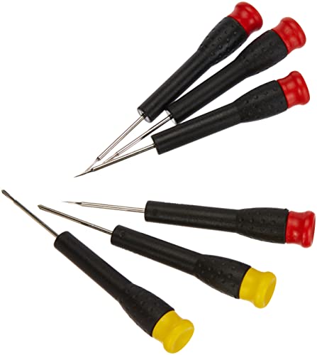 USAG 341 SH6 Precision Screwdrivers for Slot Head and Phillips Screws (Set of 6)
