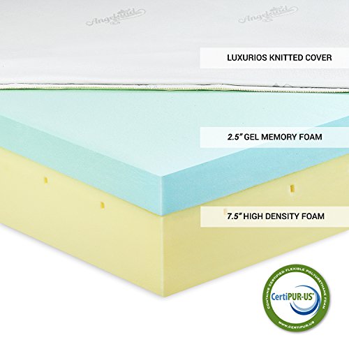 Furinno Angeland Luxury 10-Inch Gel Infused Memory Foam Mattress, Twin,