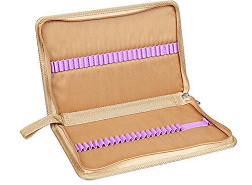 Gullor Fashion Fold Canvas Pencil Case, Black, 36 Holes