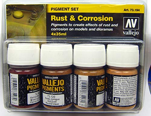 Vallejo Rust & Corrosion Pigment Set 4 x 35ml Paint