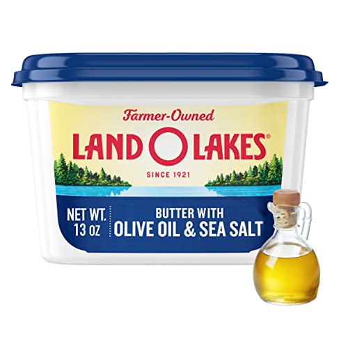 Land O Lakes Butter with Olive Oil & Sea Salt, Spreadable, 13 oz tub