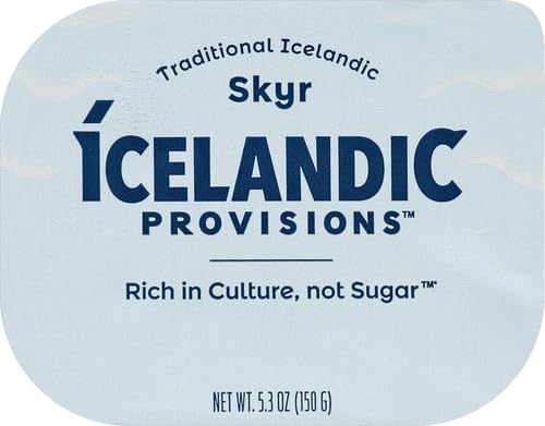 Icelandic Provisions 5.3oz Traditional Skyr Yogurt, Vanilla, Icelandic Cultured Dairy Product With 15g Protein/Serving | Thick & Creamy Texture | More Protein & Less Sugar Than Yogurt