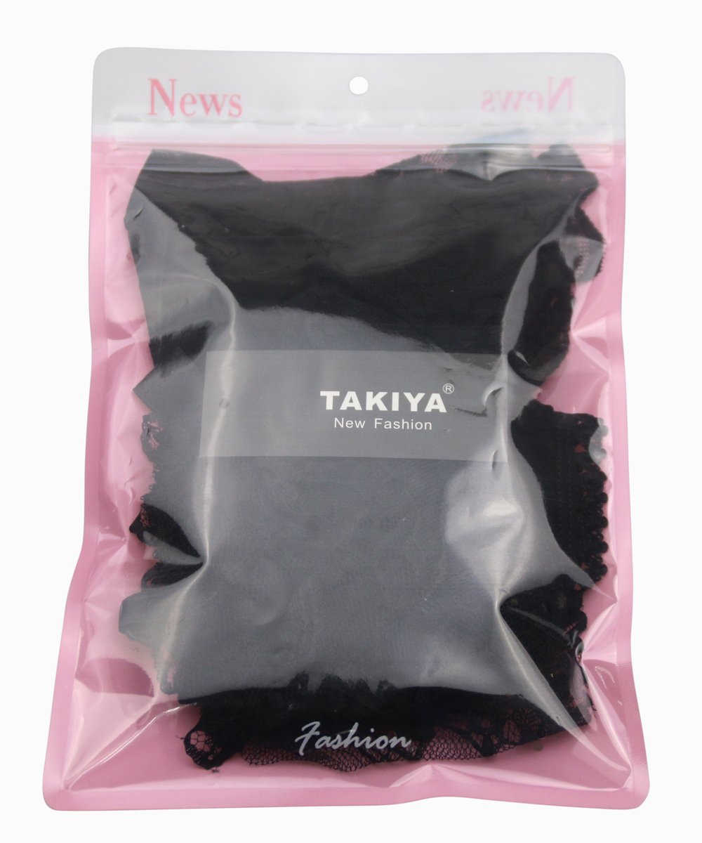 TAKIYA Womens Lace Garter Belt Panties & Sheer Stockings 3 Pieces Lingerie Sets