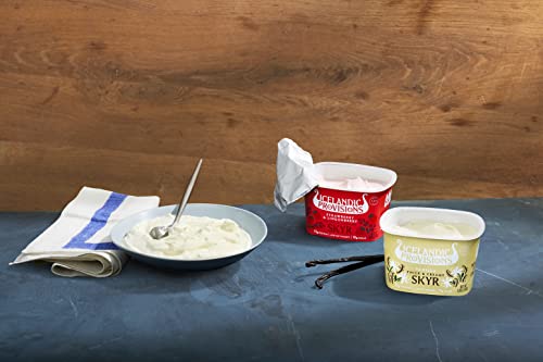 Icelandic Provisions, Strawberry and Lingonberry Thick and Creamy SKYR, 5.3 Ounce